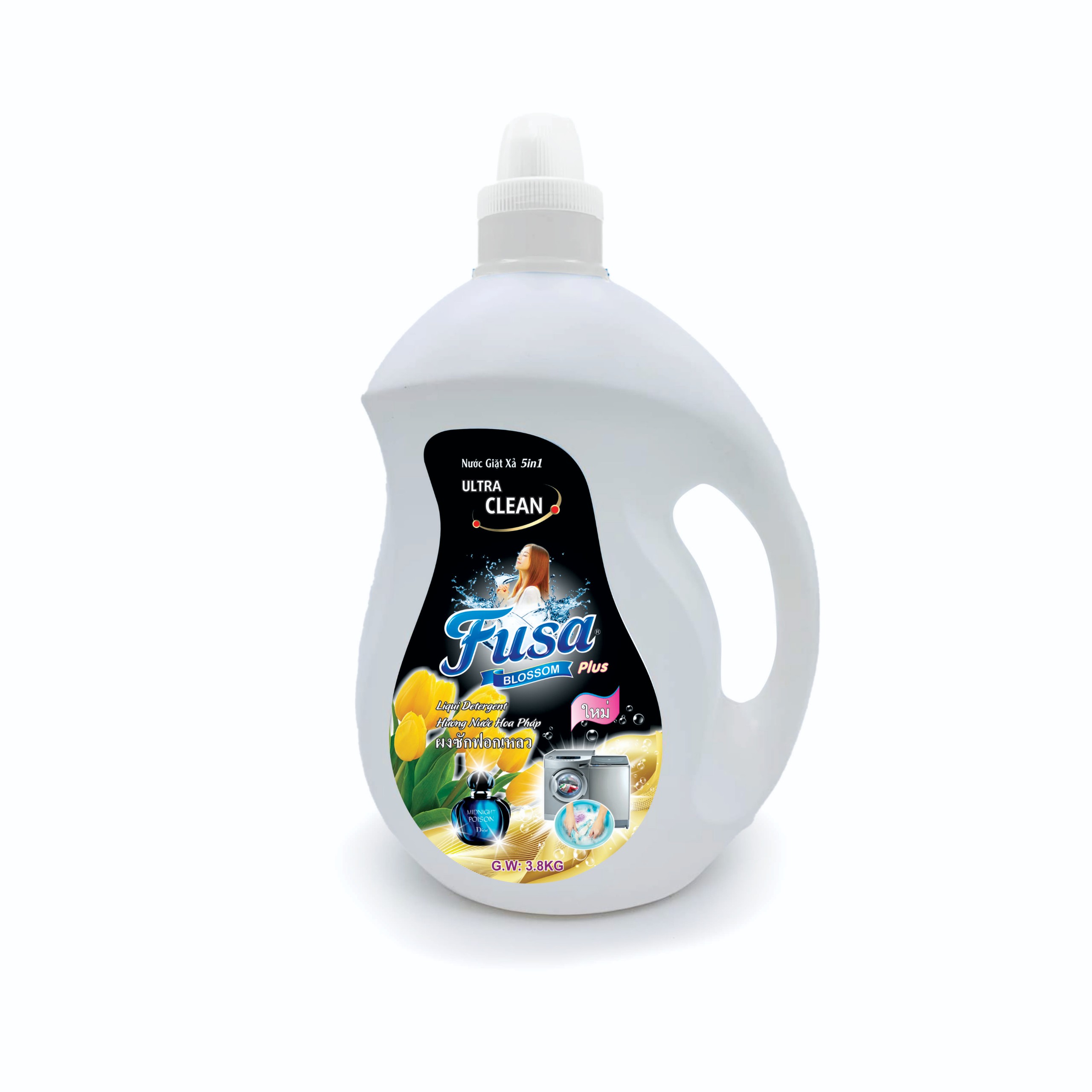 Nước giặt xả Fusa 3.8kg Đen - Bigcogroup